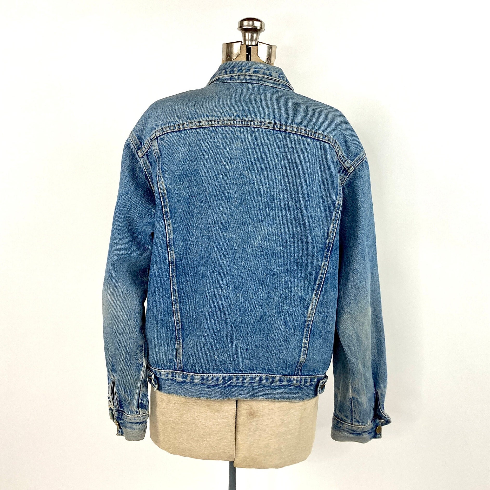 80s Guess Denim Blue Jean Jacket Rocker Georges Marciano Vintage Dress ...