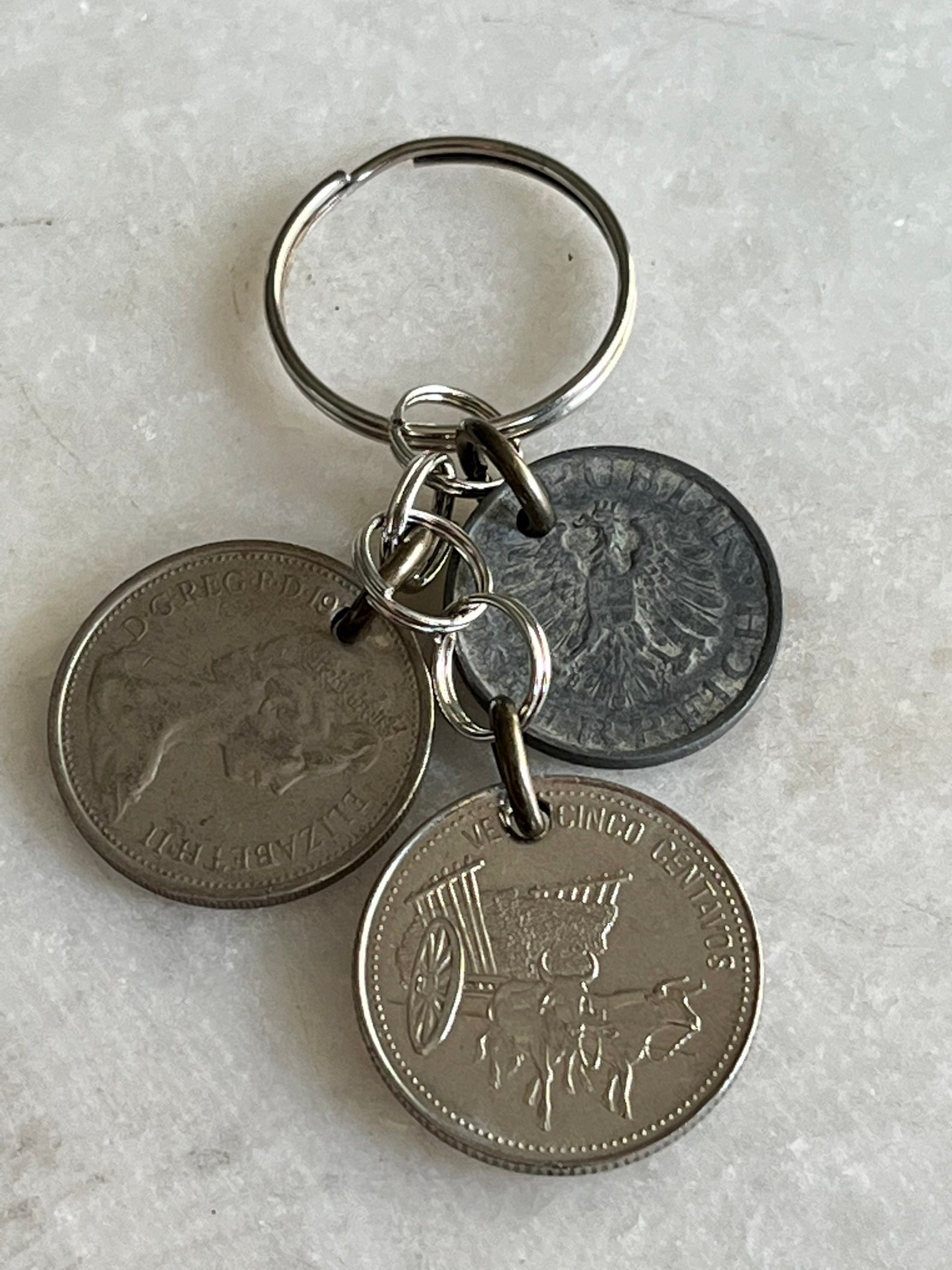 Travel Coin Good Luck Keychain - Etsy