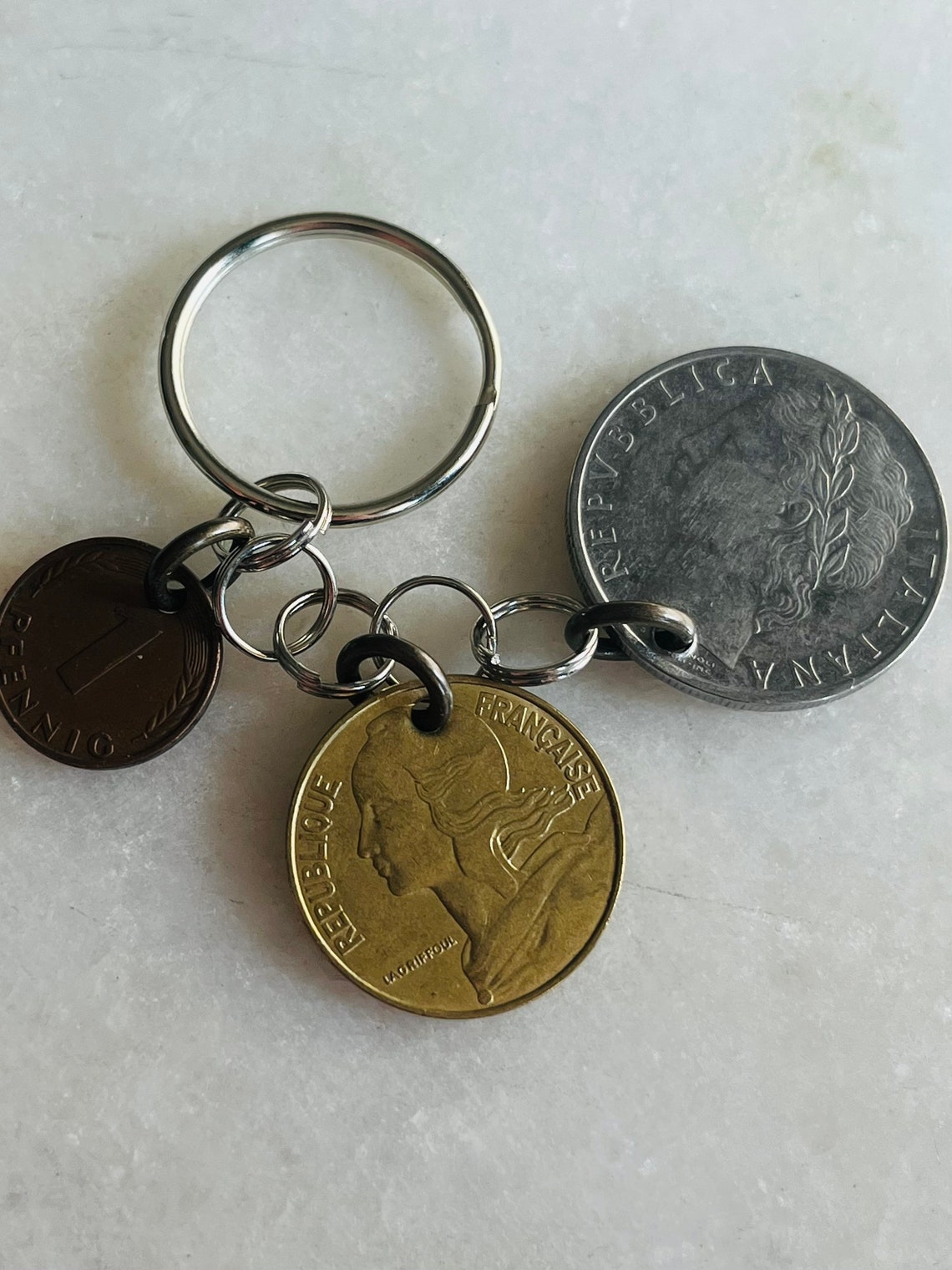 Travel Coin Good Luck Keychain - Etsy