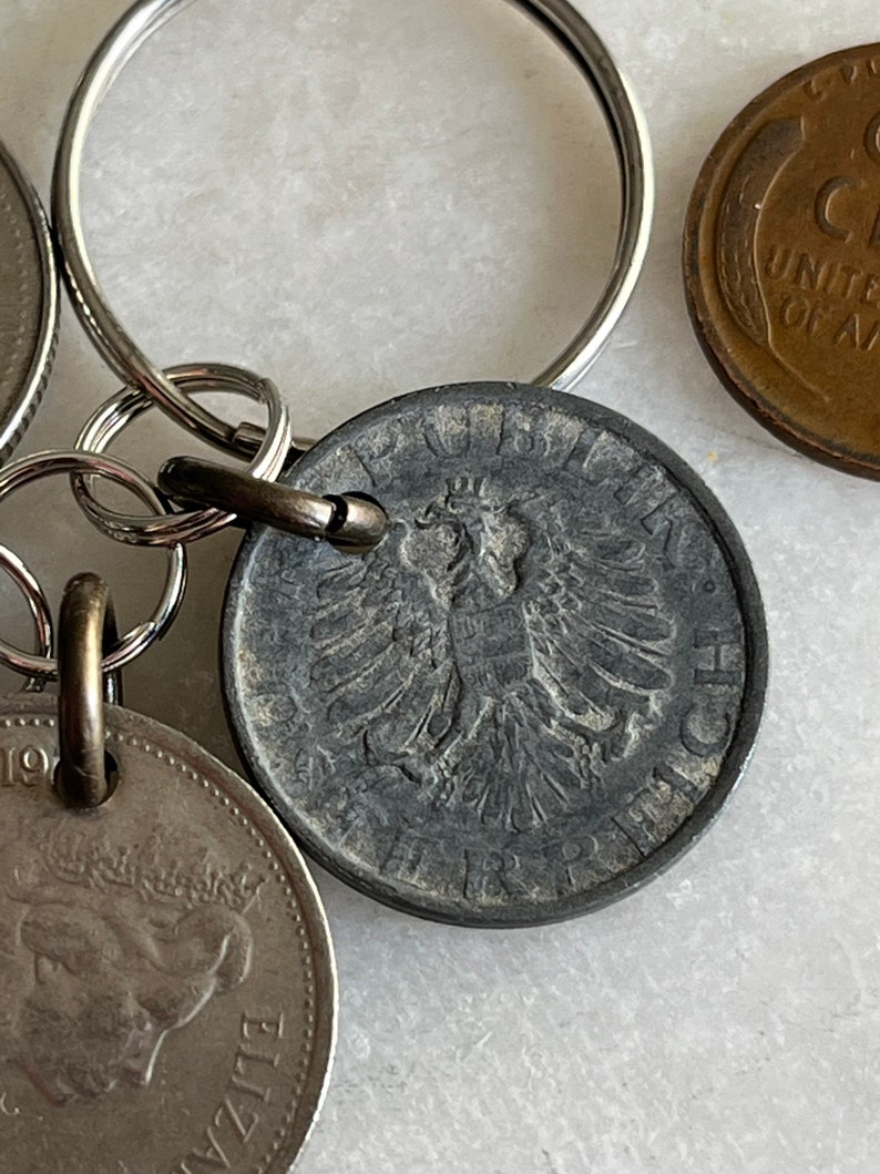 Travel Coin Good Luck Keychain - Etsy