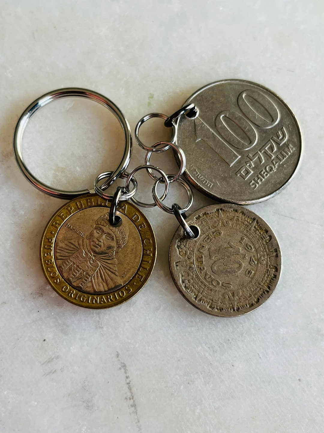 Travel Coin Good Luck Keychain - Etsy