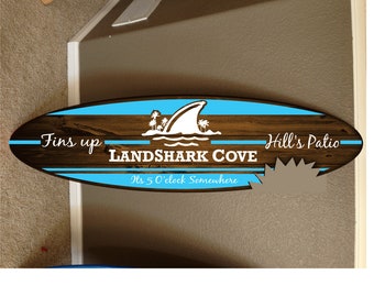Shark bite surfboard | Etsy
