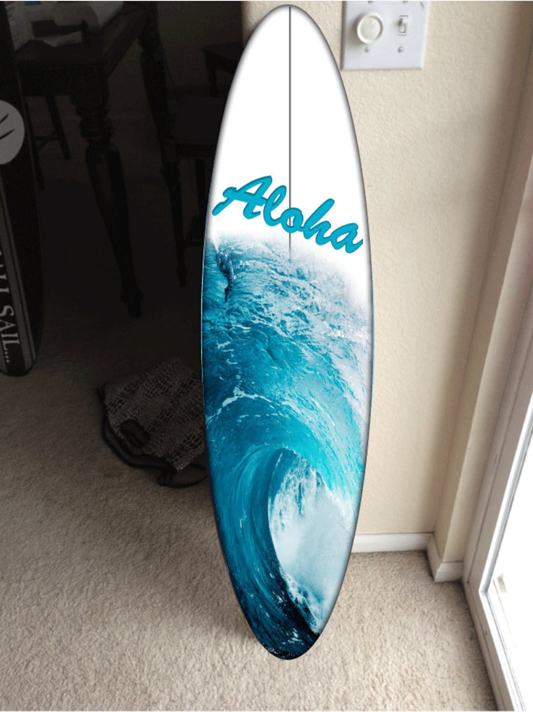 Custom Surf Board Decor, Surfboard Decor Hawaiian Beach Surfing Beach ...