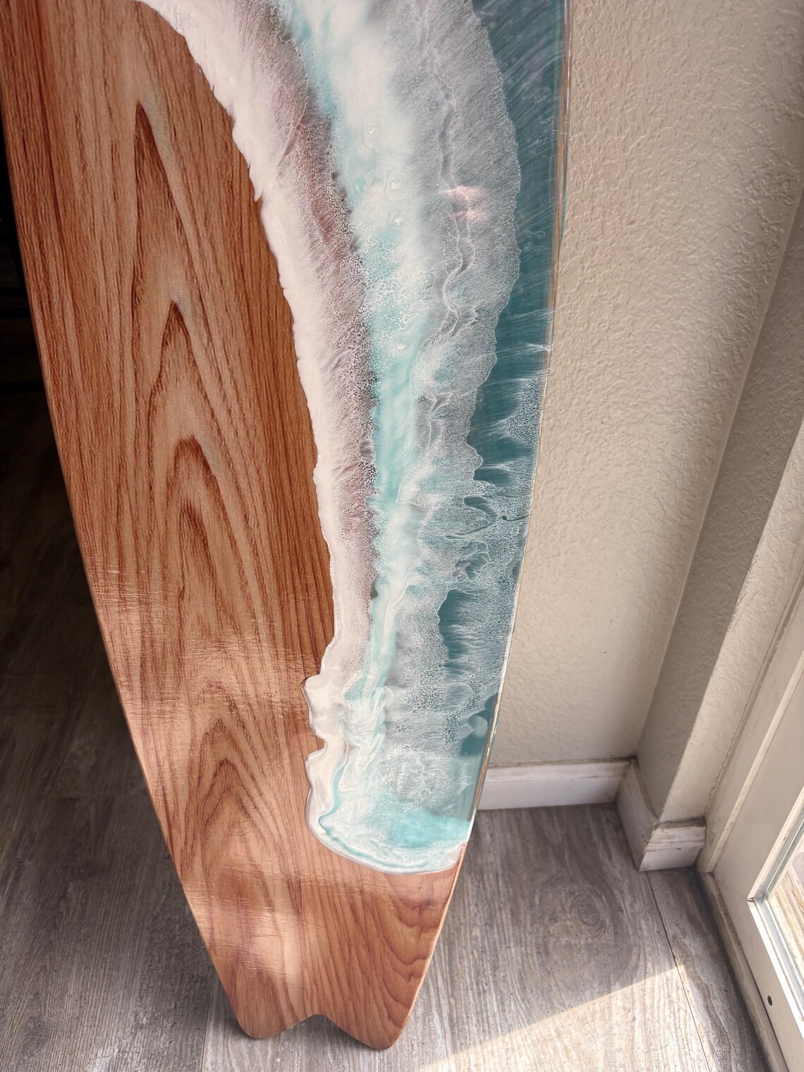 Epoxy Resin Ocean Wave Surfboard Wall Art: Coastal Decor - Etsy