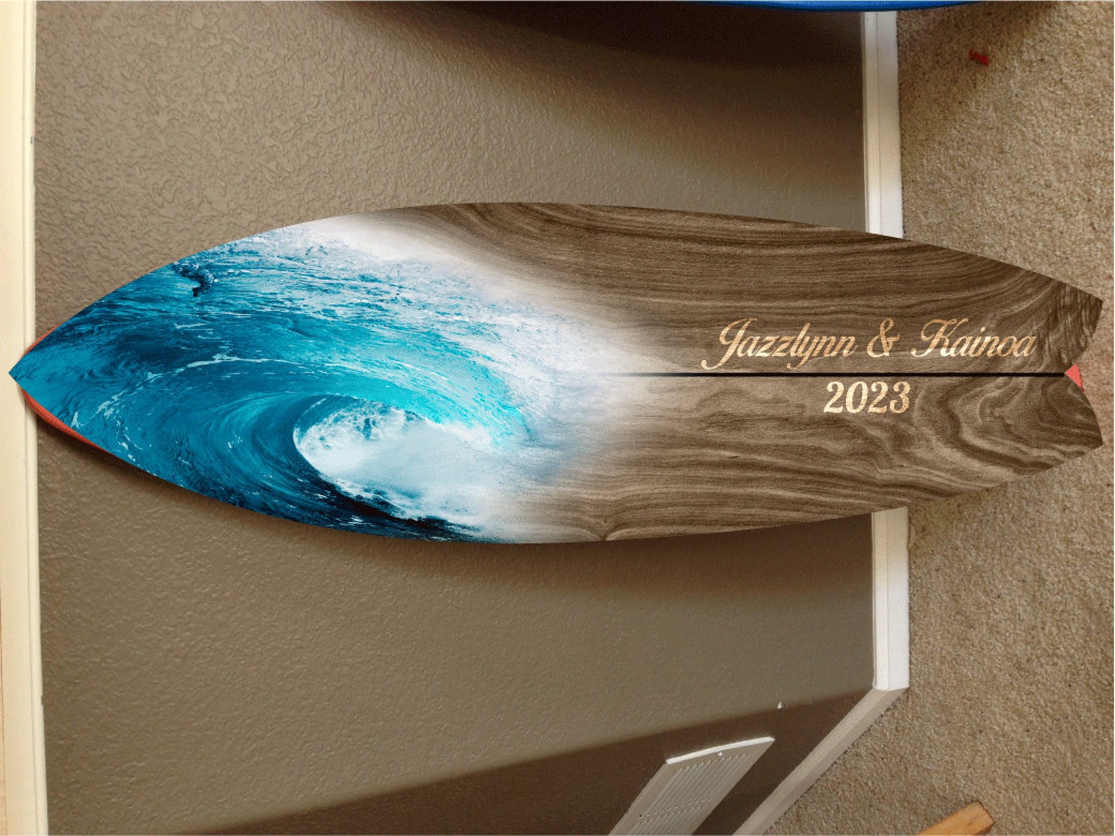 6' Epoxy Finish Surfboard Wall Hanging Surf Board - Etsy