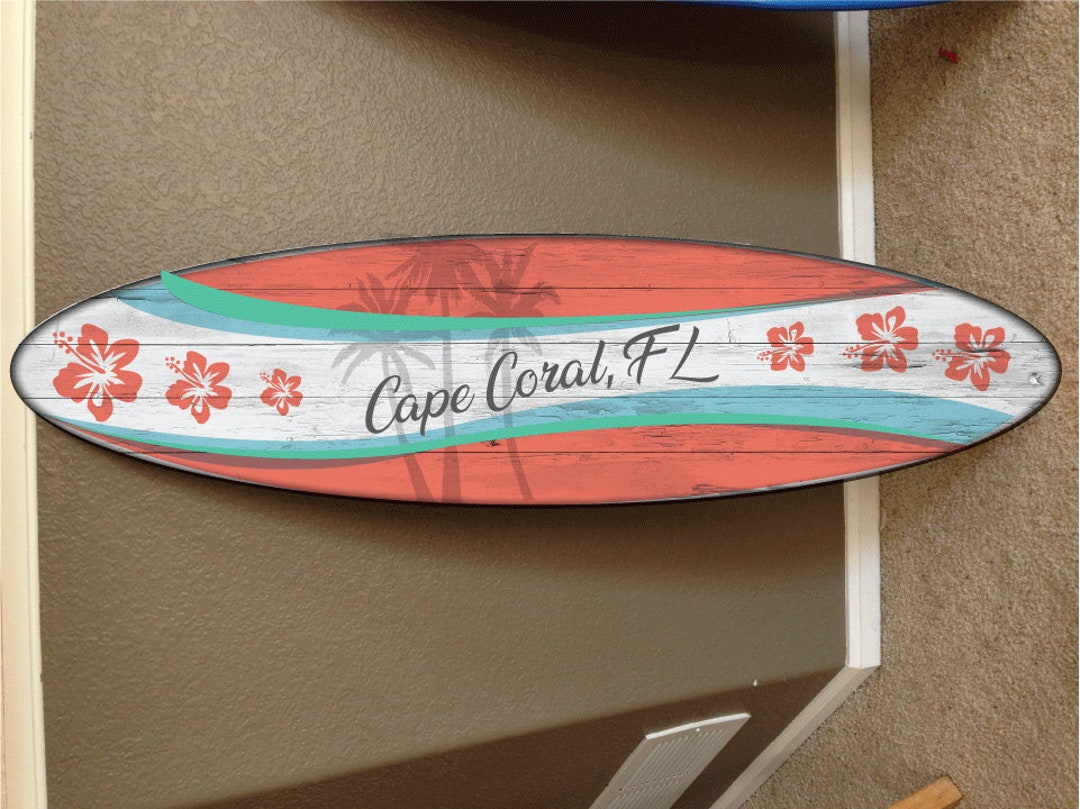 5' Surf Board Surfboard Decor Hawaiian Beach Surfing Beach Decor - Etsy