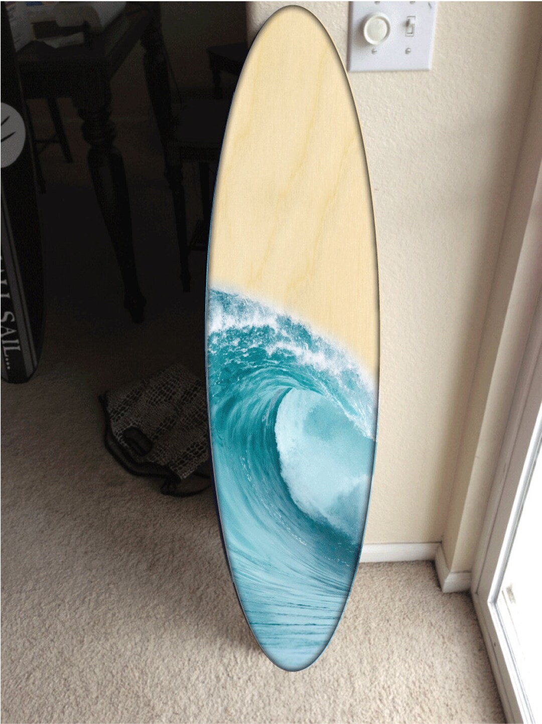 5' Surf Board Surfboard Decor Hawaiian Beach Surfing Beach Decor - Etsy