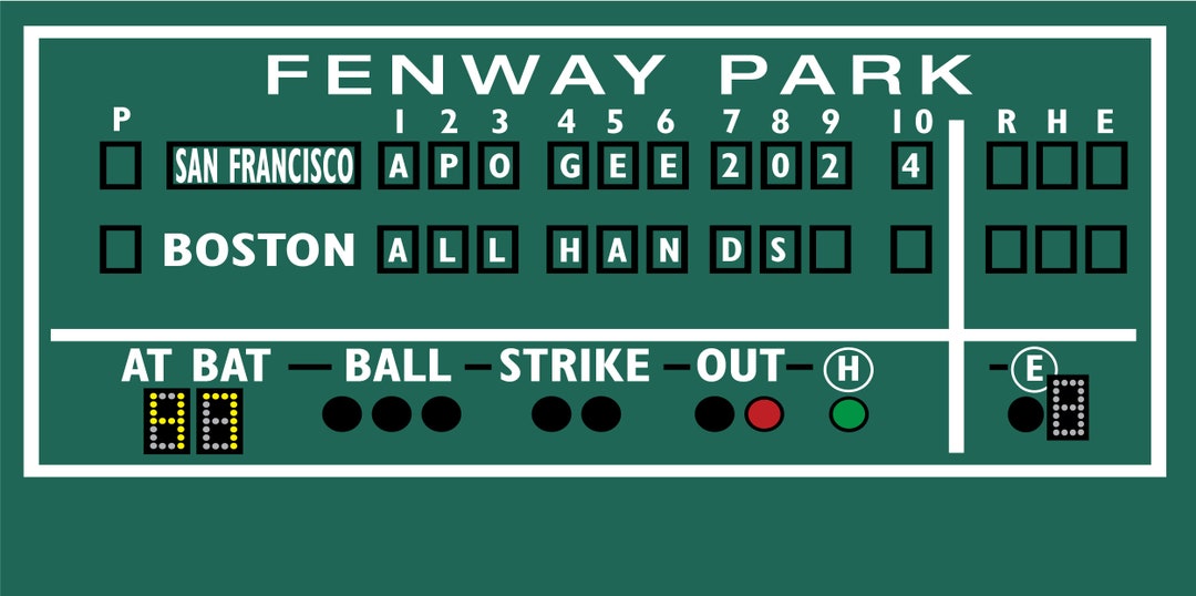 Boston Decor, Fenway Park, Green Monster Score Board Baseball ...