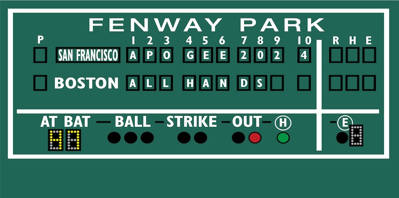 Boston Decor, Fenway Park, Green Monster Score Board Baseball ...
