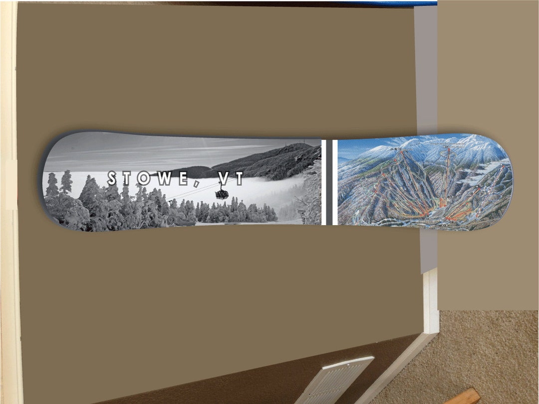Snowboard Decor Snowboard Decor Mountain Skiing Decor Stowe Mountain ...