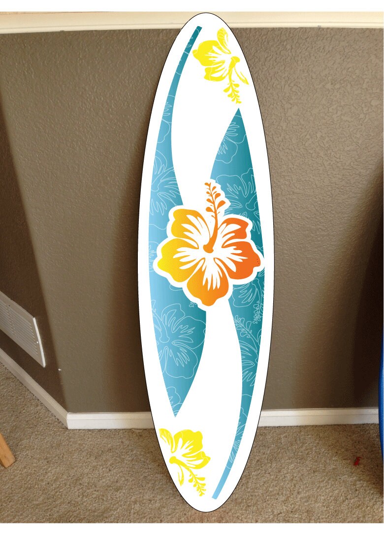 5' Wall Hanging Surf Board Surfboard Decor Hawaiian Beach Surfing Beach ...