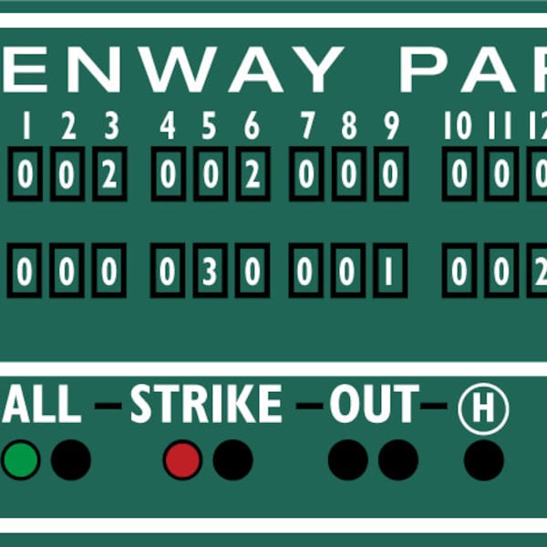 Baseball Score Board Svg - Etsy