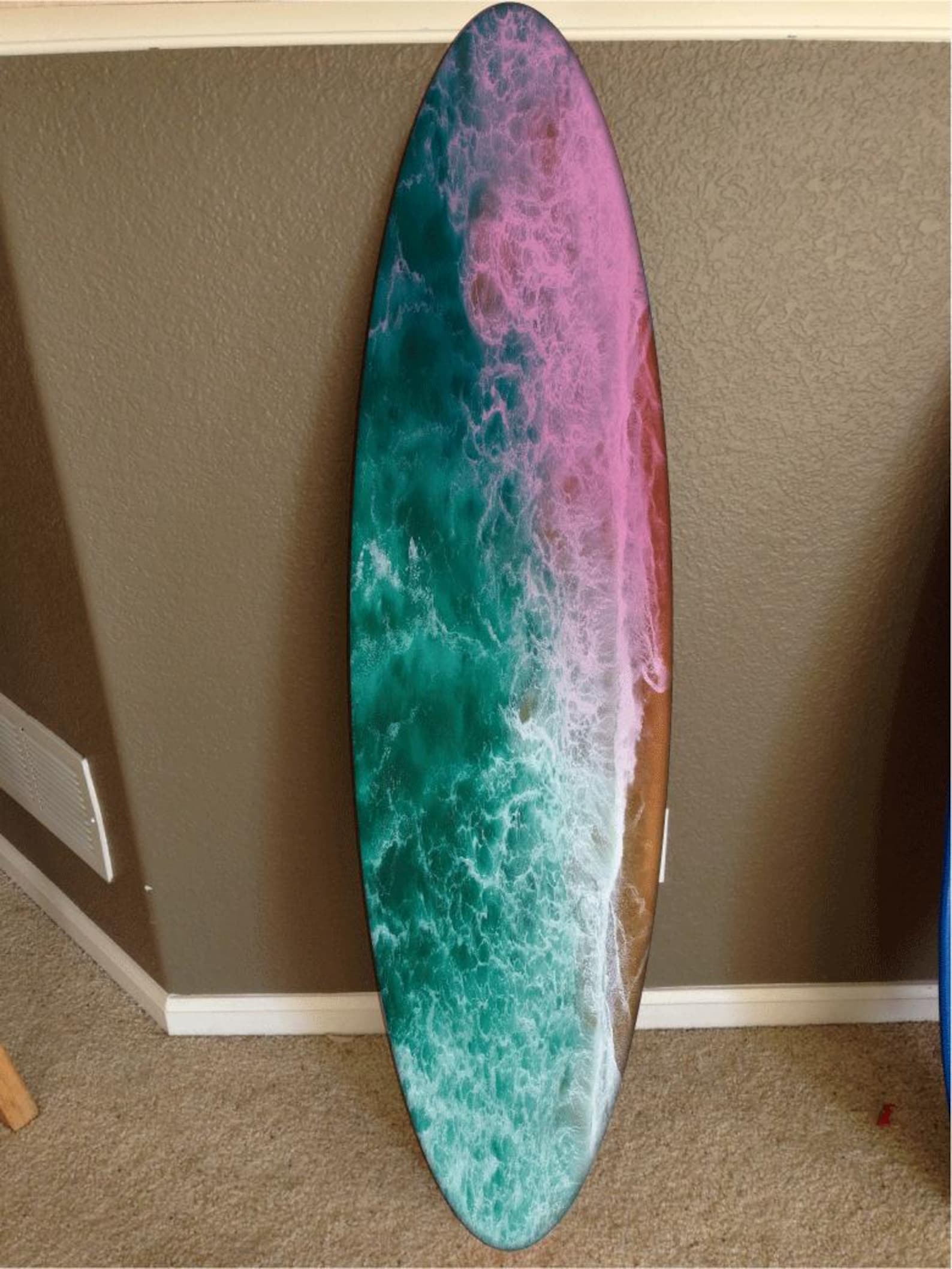 6' Epoxy Finish Surfboard Wall Hanging Surf Board - Etsy
