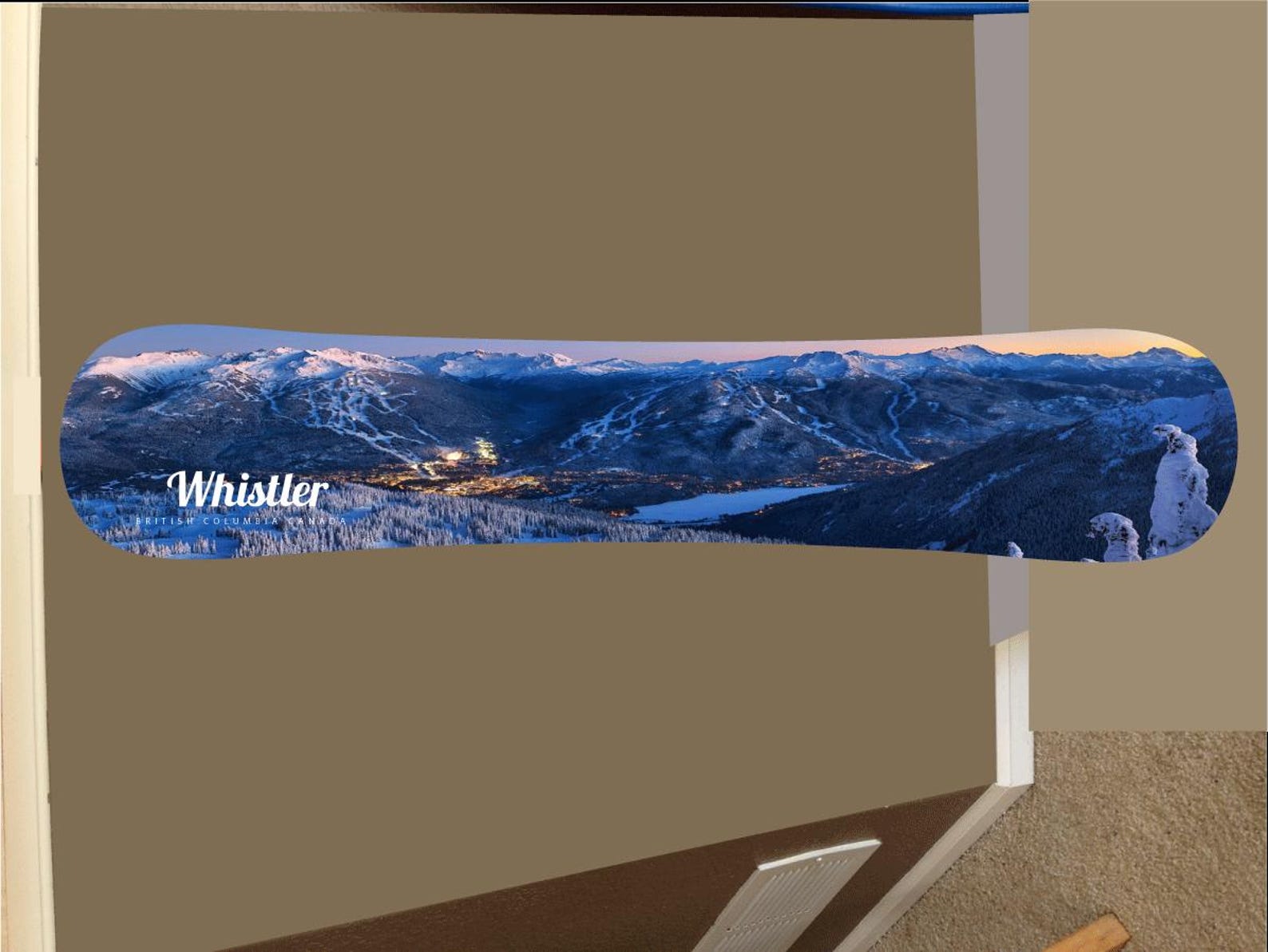 Custom Snowboard Decor: Mountain Skiing Art, Personalized Name - Etsy