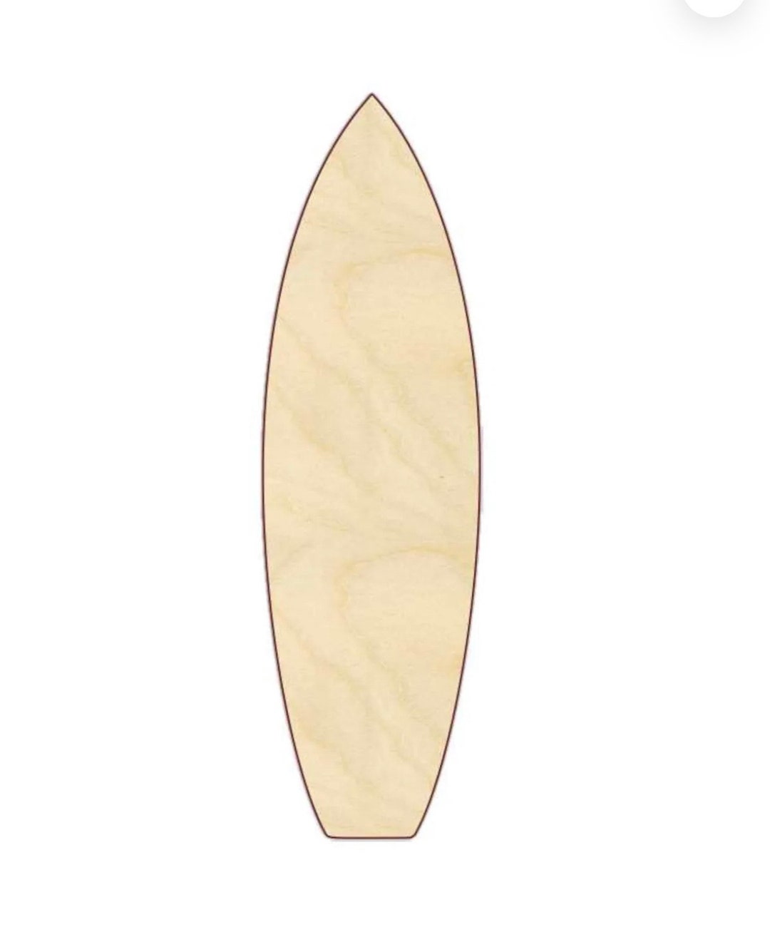 4' Plain Unfinished Pointed Flat Bottom Wood Surfboard... - Etsy