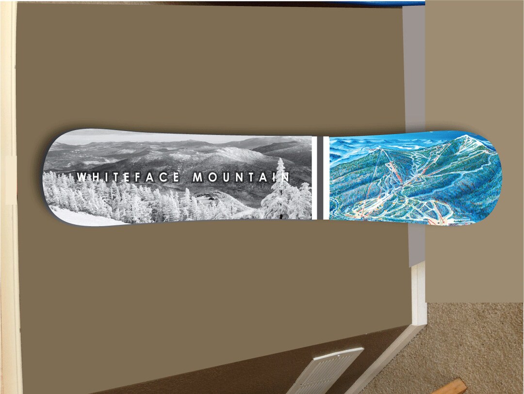 Custom Snowboard Decor: Mountain Skiing Art (48" X 10") - Etsy