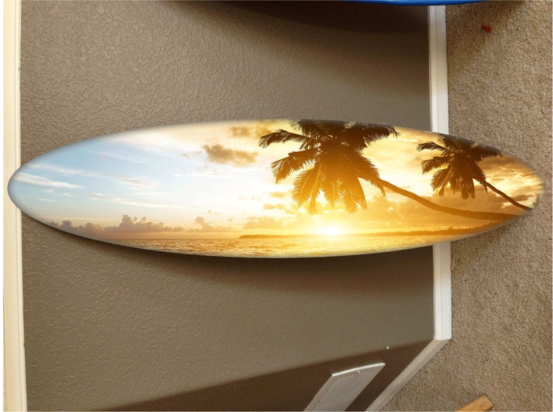 6' Custom Surfboard Wall Decor: Hawaiian Beach Art - Etsy