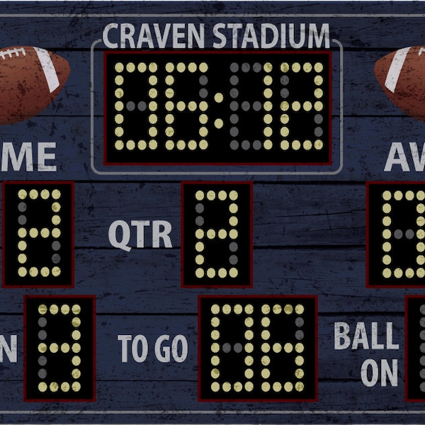 Football Scoreboard - Etsy
