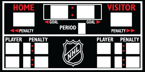 Items similar to 4x2 Vinyl Decal Scoreboard, hockey scoreboard, hockey ...