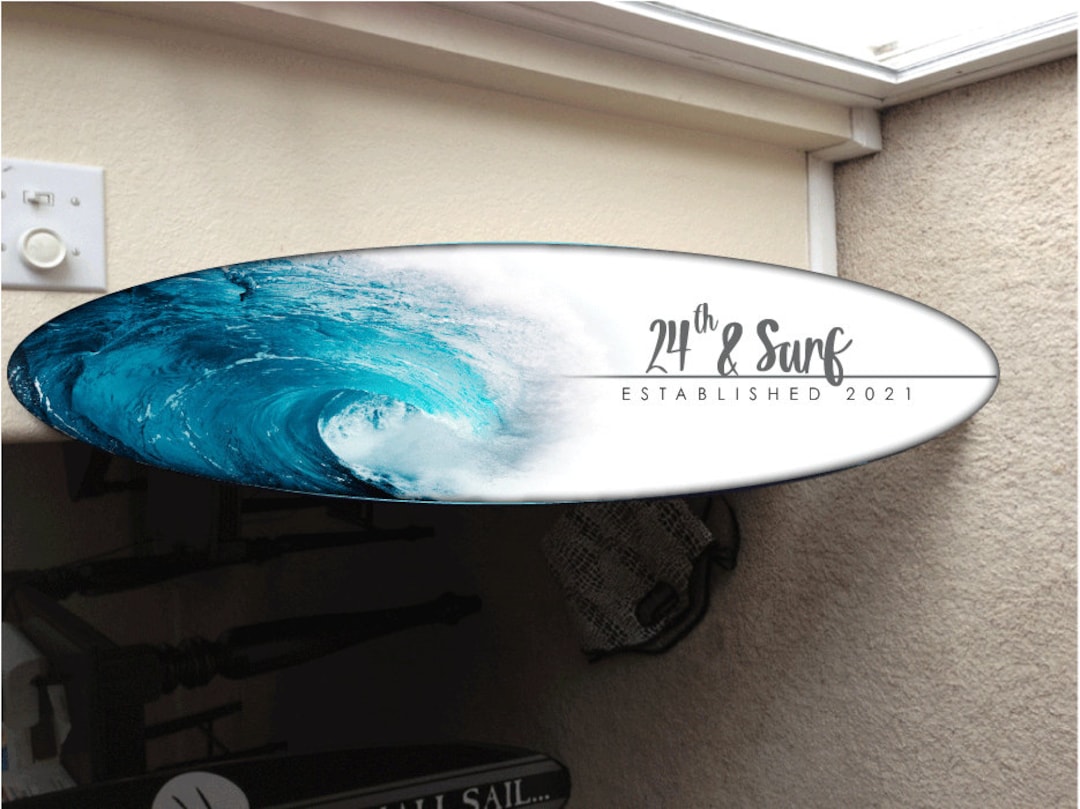 Custom Surfboard Decor: Hawaiian Beach Theme, Personalized Name - Etsy