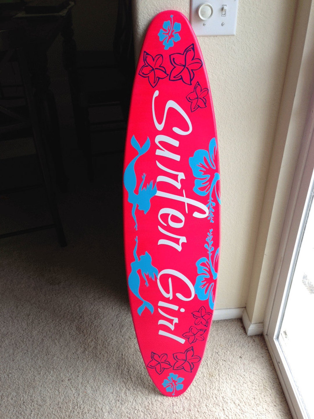 Wall Hanging Surf Board Surfboard Decor Hawaiian Beach Surfing Beach ...