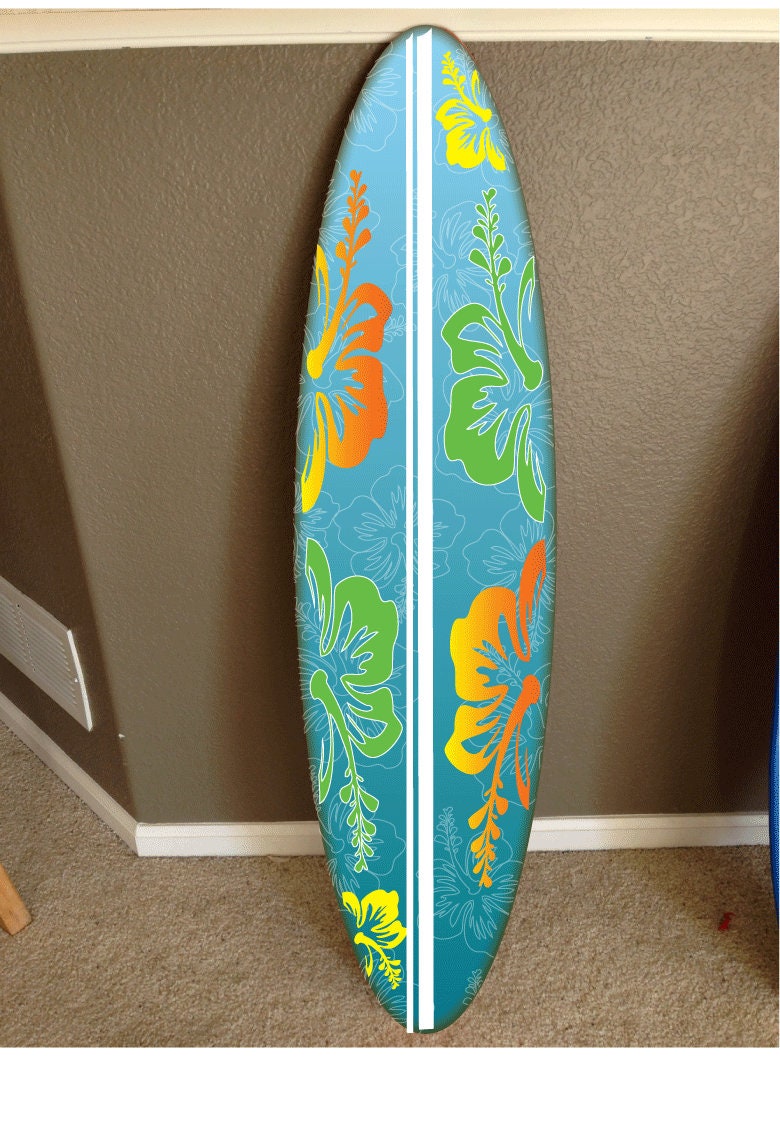 5' wall hanging surf board surfboard decor hawaiian beach surfing beach ...