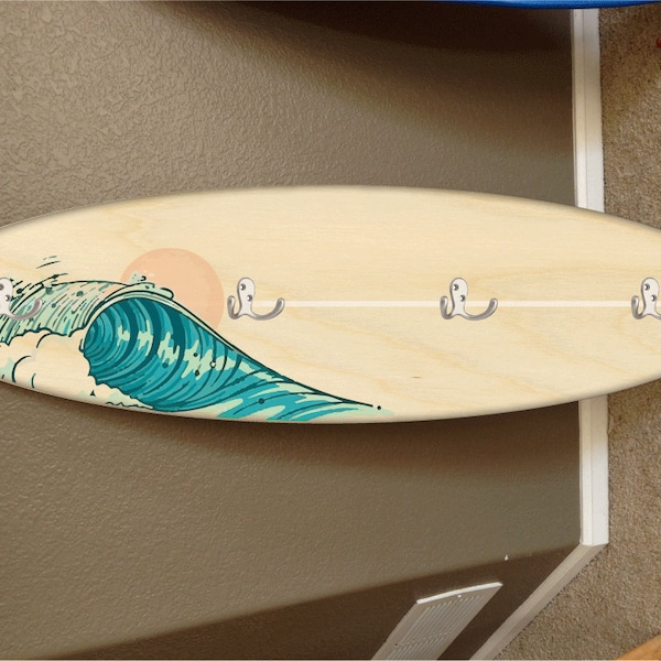 Surfboard Coat Rack - Etsy