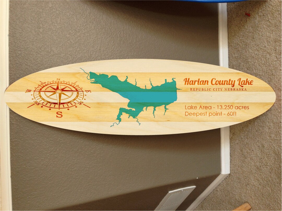 4' Wall Hanging Surf Board Lake of the Ozarks Surfboard Decor - Etsy