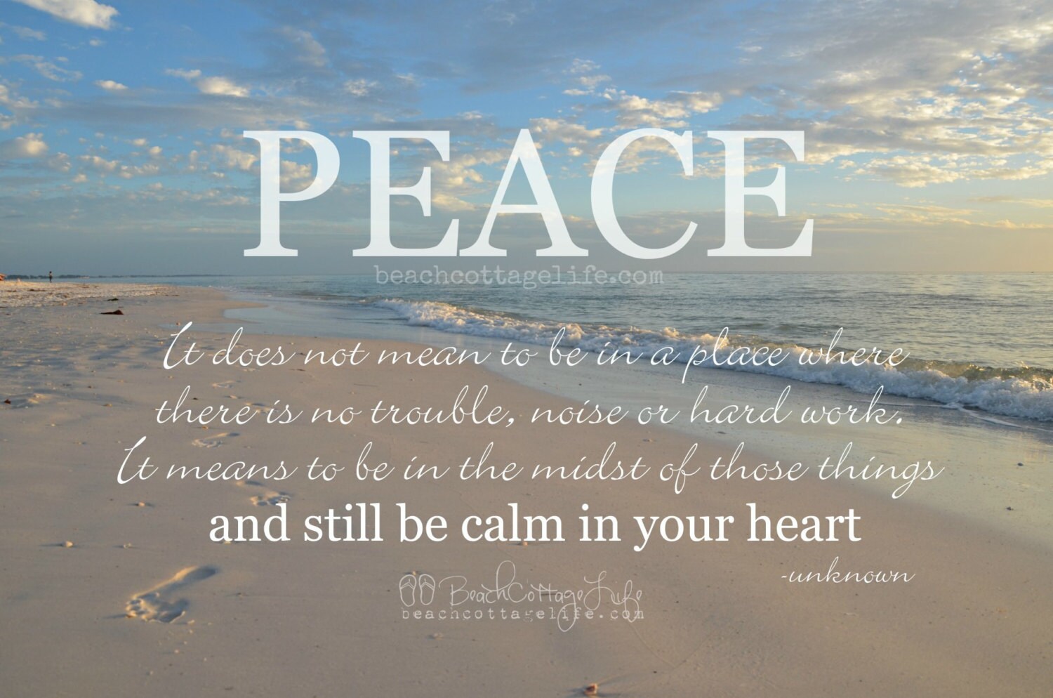 PEACE Calm In Your Heart Motivational Quote Sunset Coastal Home PEACE Calm In Your Heart Motivational Quote Sunset Coastal Home