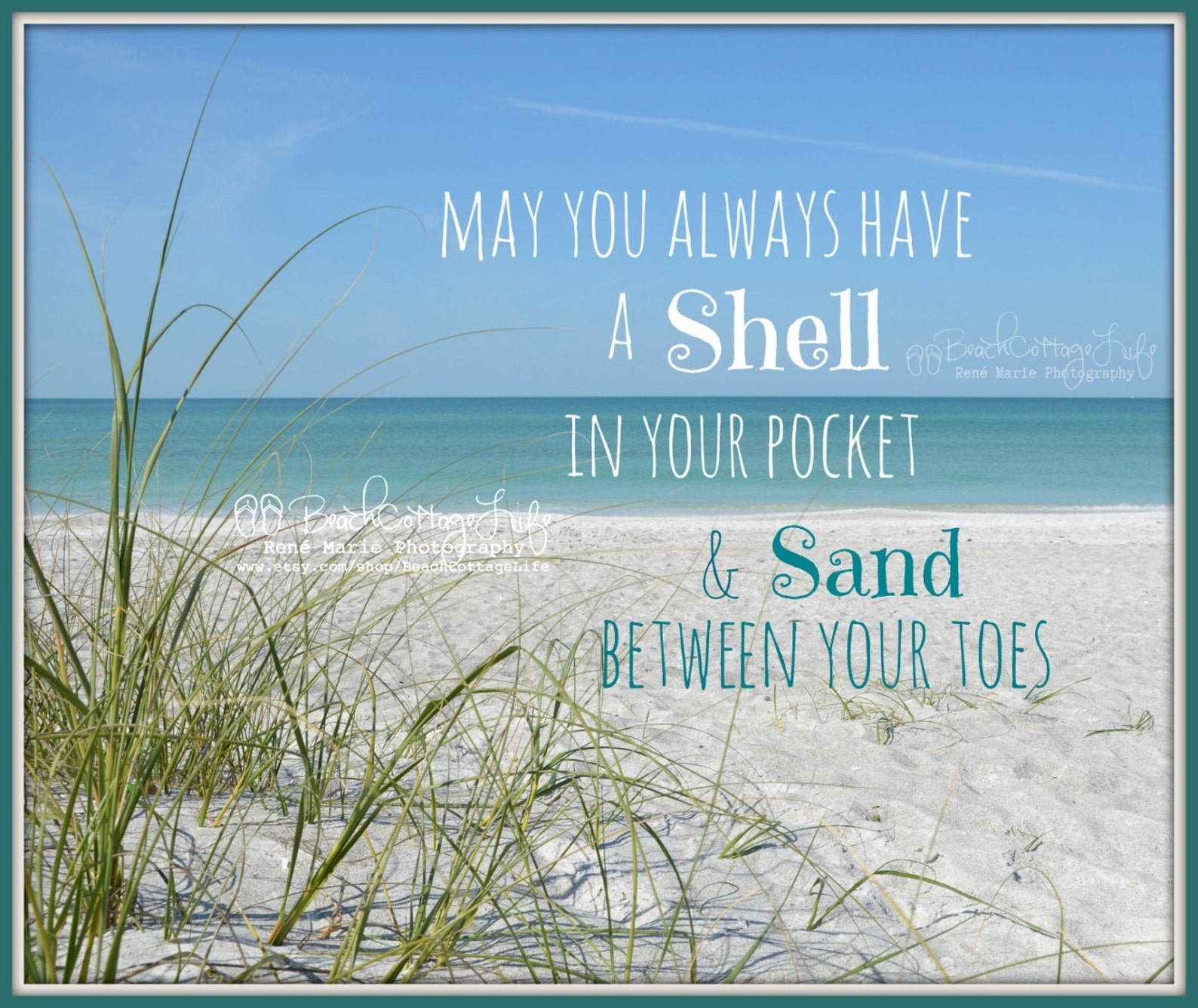 May you always have a SHELL in your Pocket & Sand between Your | Etsy