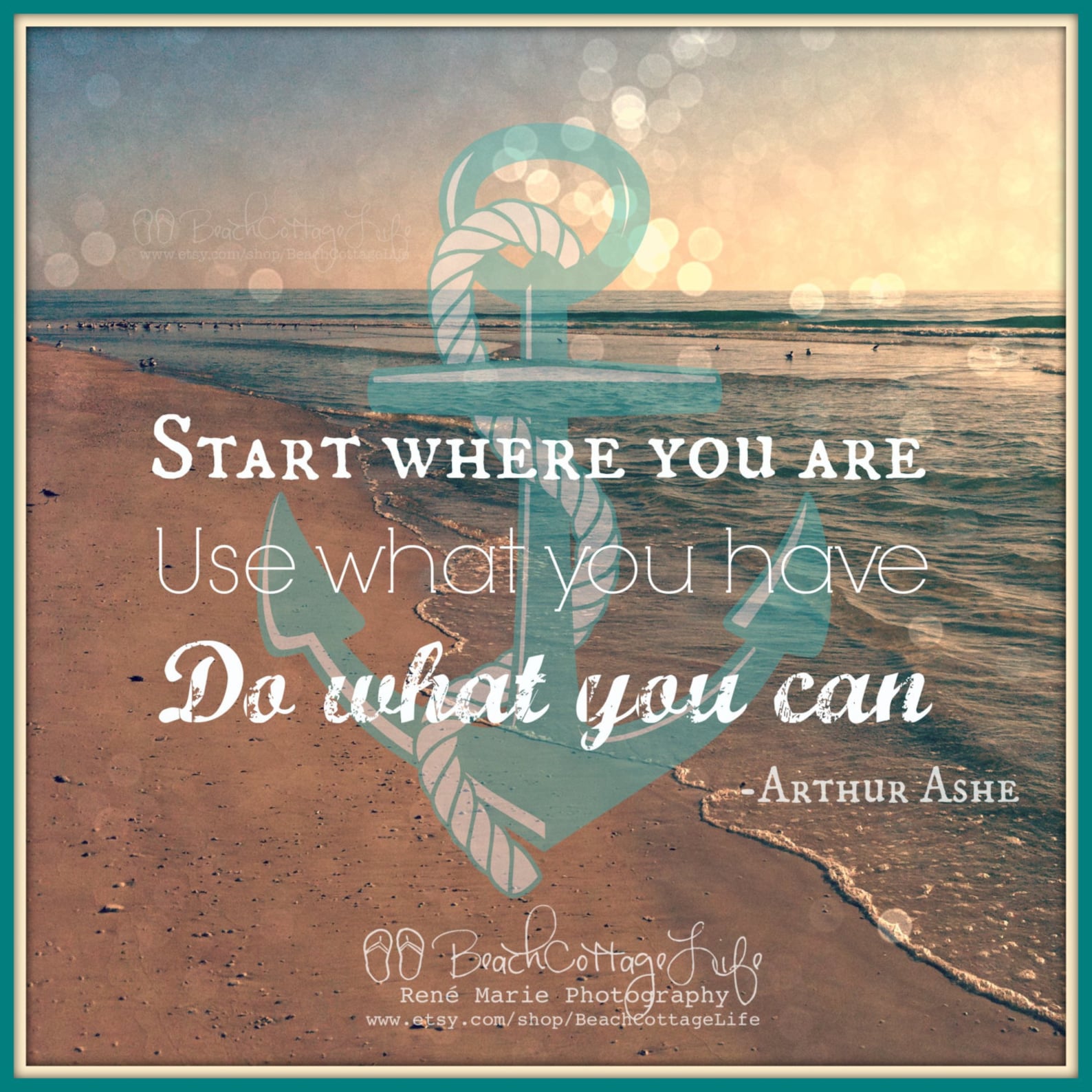 Anchor Quote Beach Cottage Art Photography-coastal Living Seaside ...