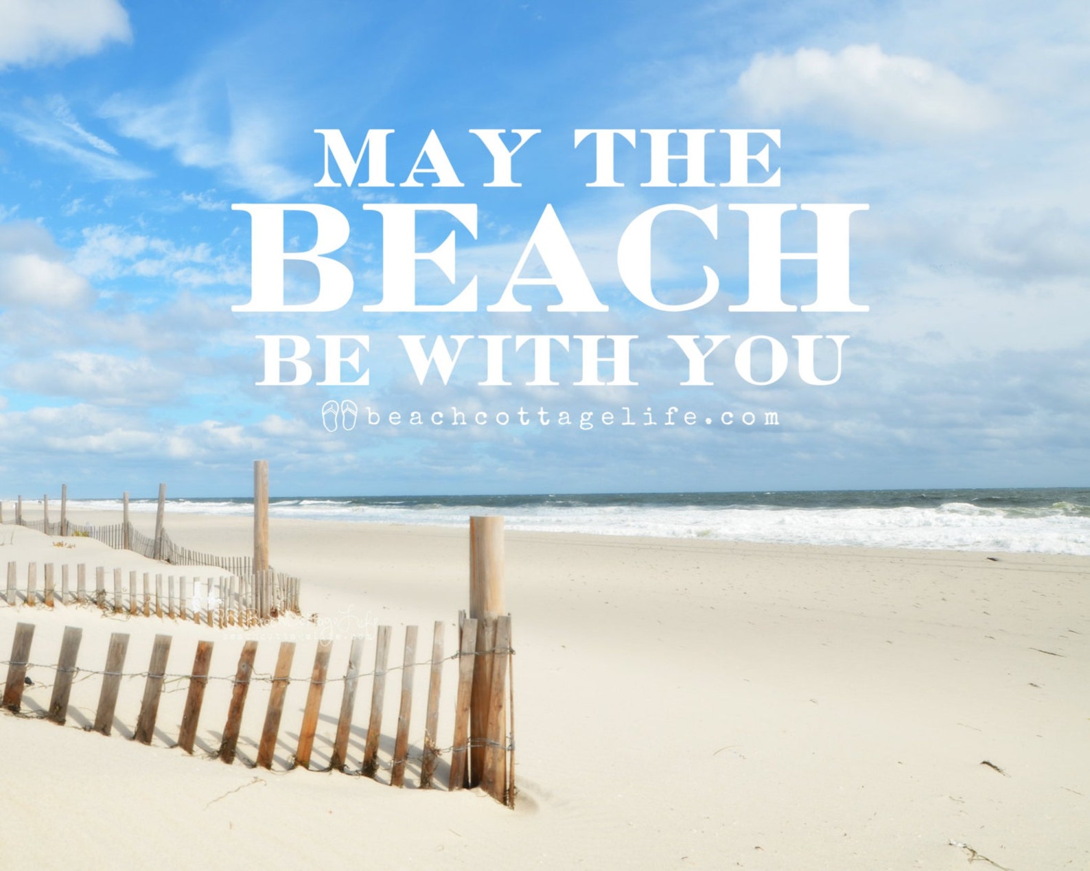 May the Beach Be With You/ Seaside Path Dune Fence Cottage Star Wars ...