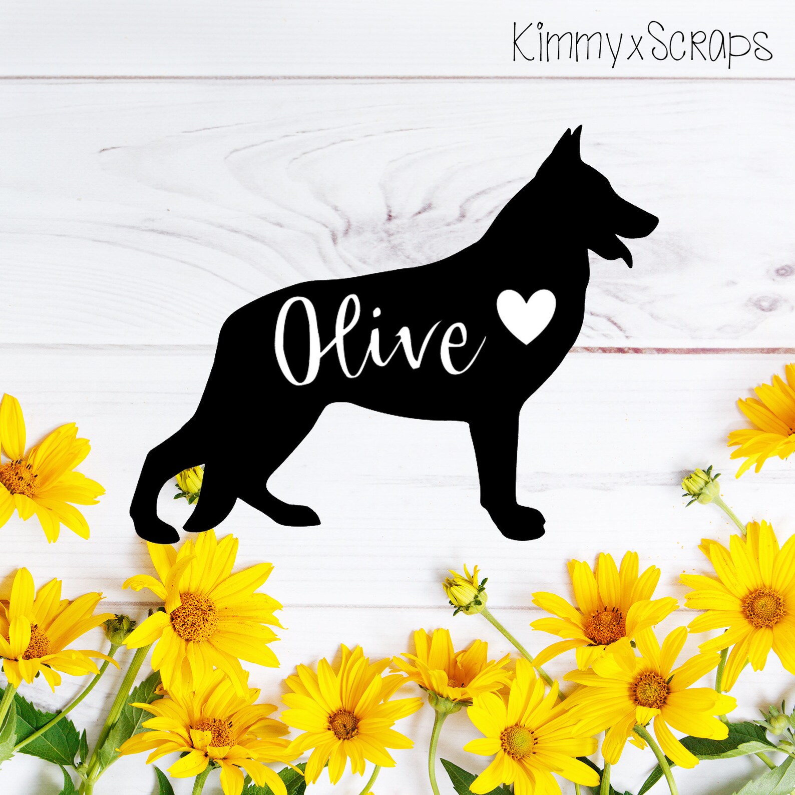 Personalized German Shepherd Dog Car Window Vinyl Decal Custom - Etsy