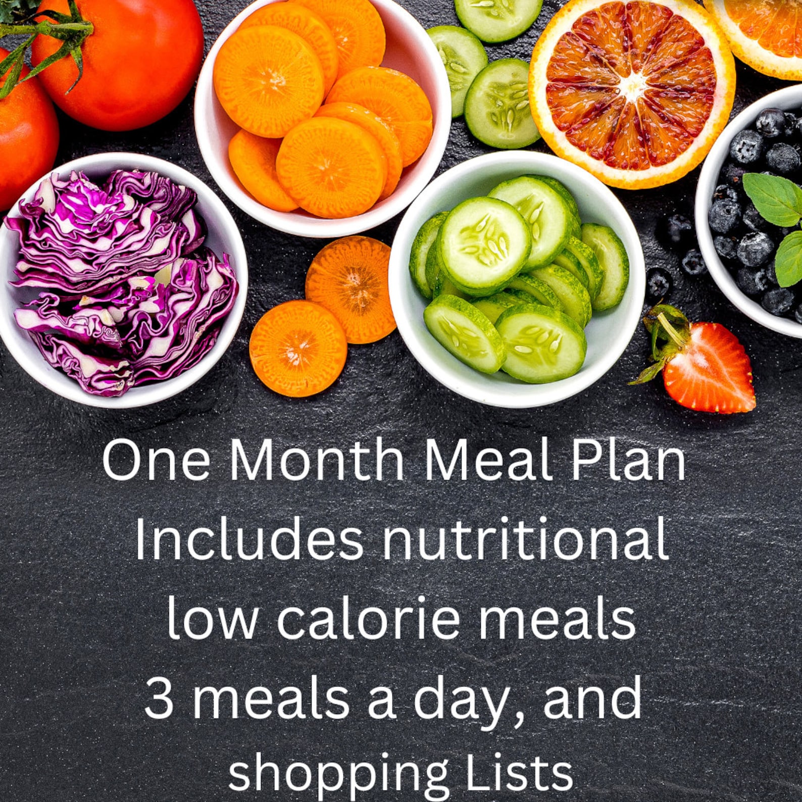 One Month Nutritious Low Calorie Meal Plan - Etsy