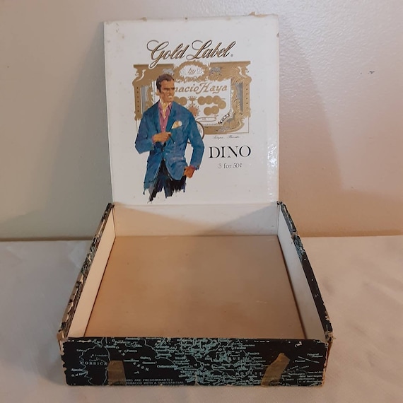 Gold Label DINO Cigar Box by Ignacio Haya Cardboard Shelf | Etsy