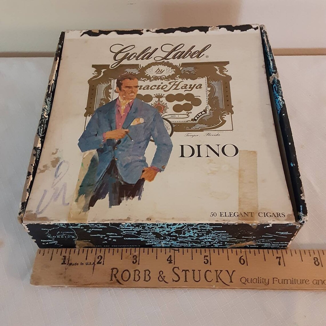 Gold Label DINO Cigar Box by Ignacio Haya Cardboard Shelf | Etsy