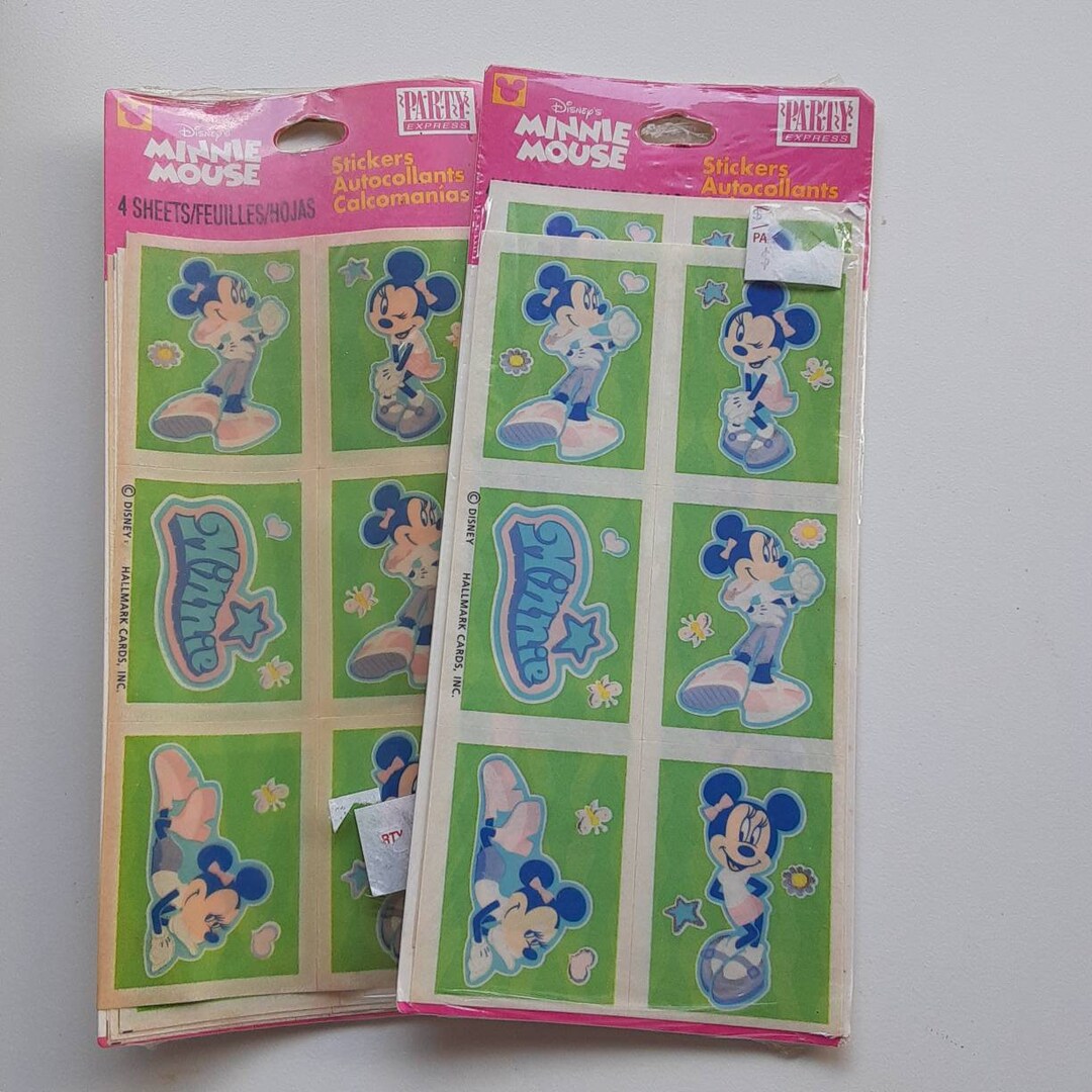 New 8 Sheets 48 Hallmark Minnie Mouse Stickers Sealed - Etsy