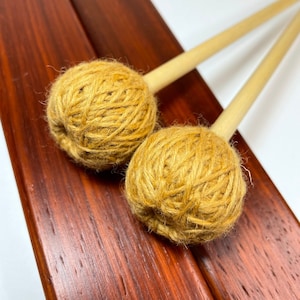 Marimba Mallets, Percussion Mallets | Medium Hard | Goldenrod Mustard ...