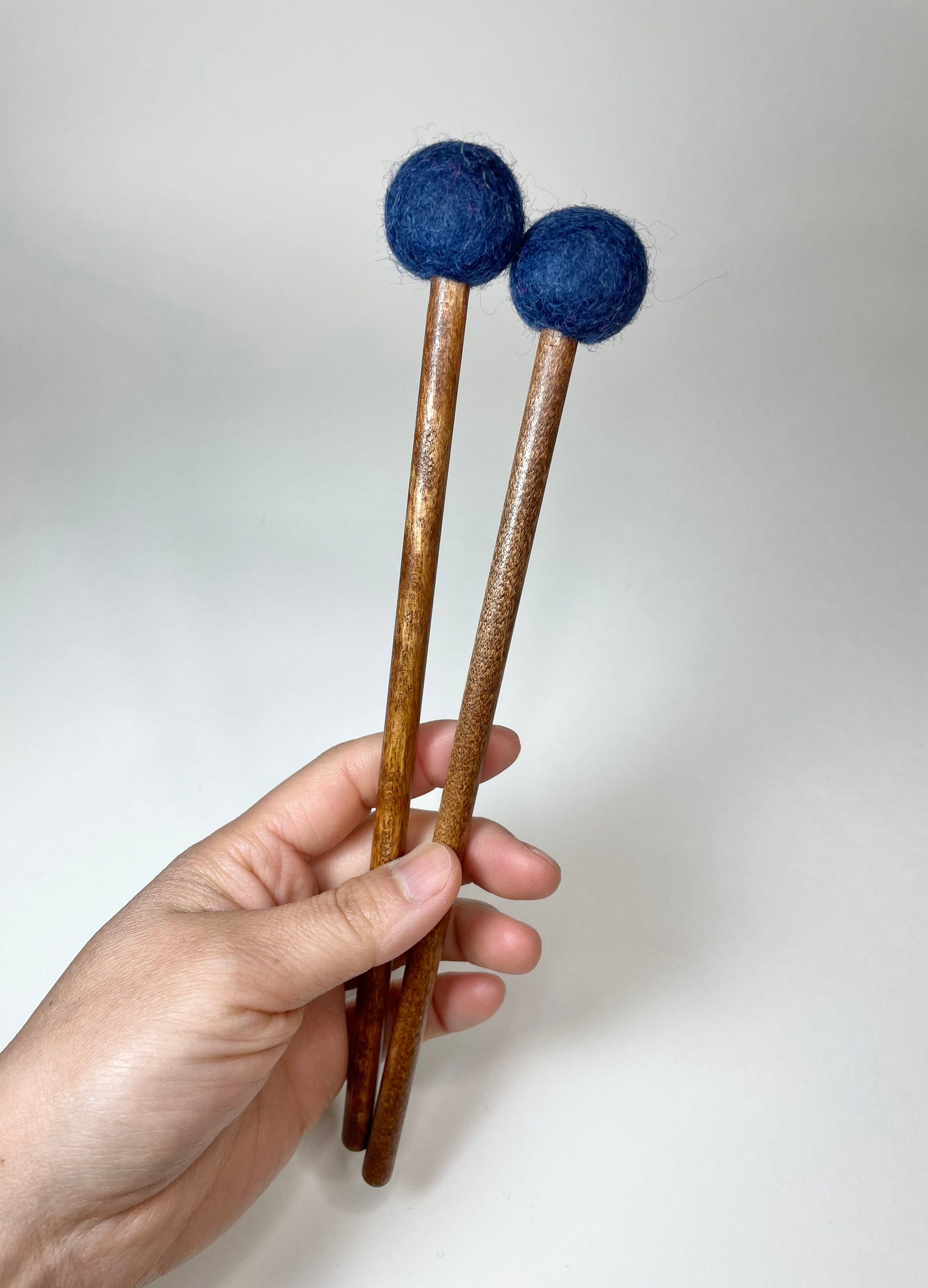Soft Tongue Drum Mallets Felted Wool Tank Drum Sticks Brown | Etsy