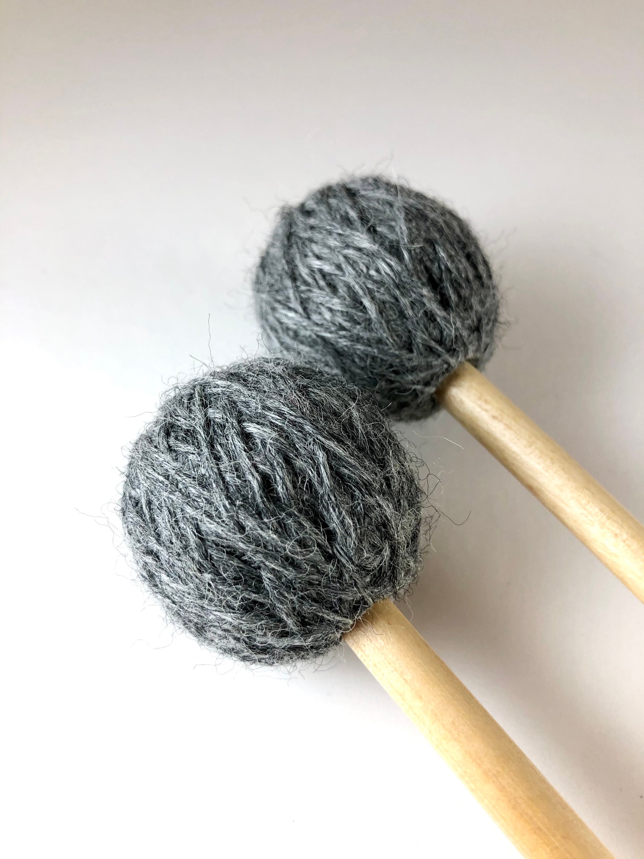Medium Hard Marimba Mallets Gray Grey Wool Birch Handles - Etsy UK