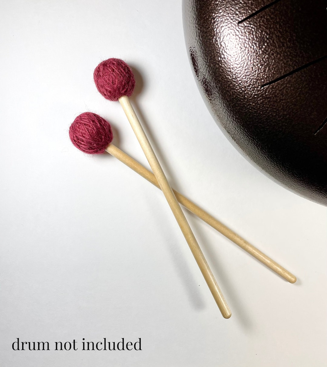 Tongue Drum Mallets, Tank Drum Mallets Standard Series cherry Dark Red ...