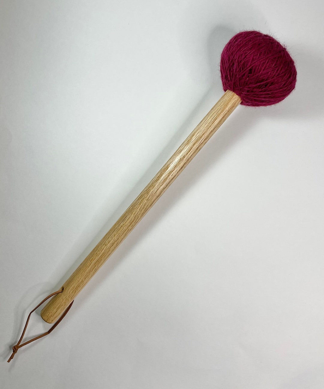 Gong, Tam Tam Mallet Large | "cherry" Red Finnish Wool | Natural Oak ...