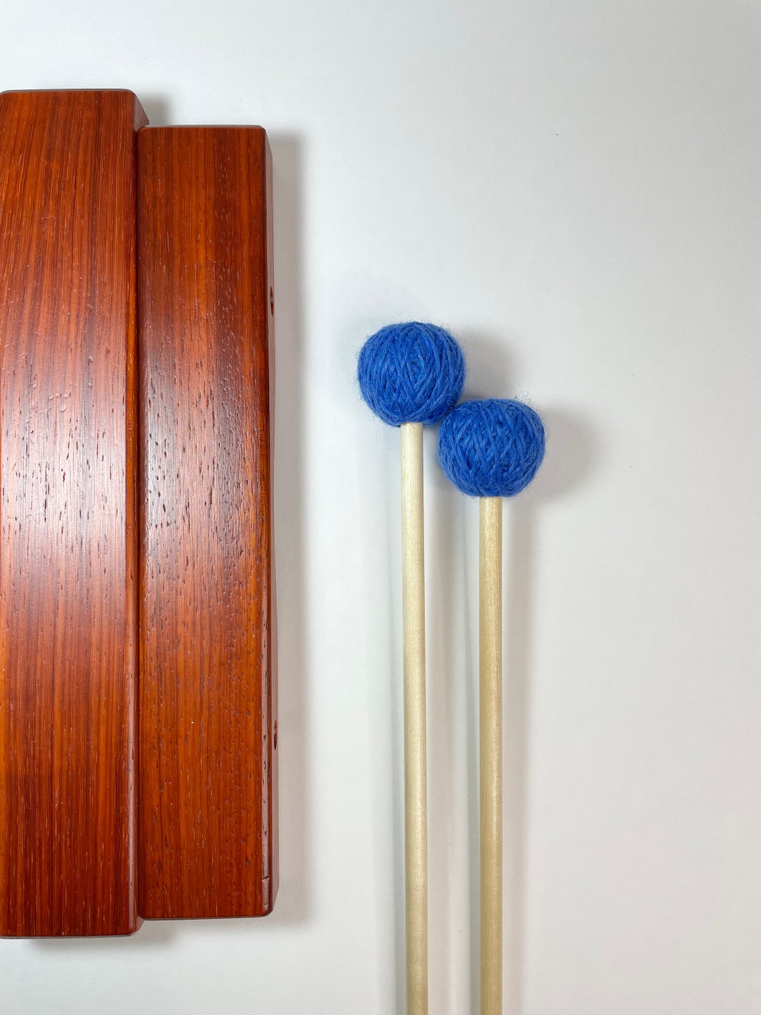 Marimba Mallets/suspended Cymbal Mallets | Medium Hard | Blue Wool ...