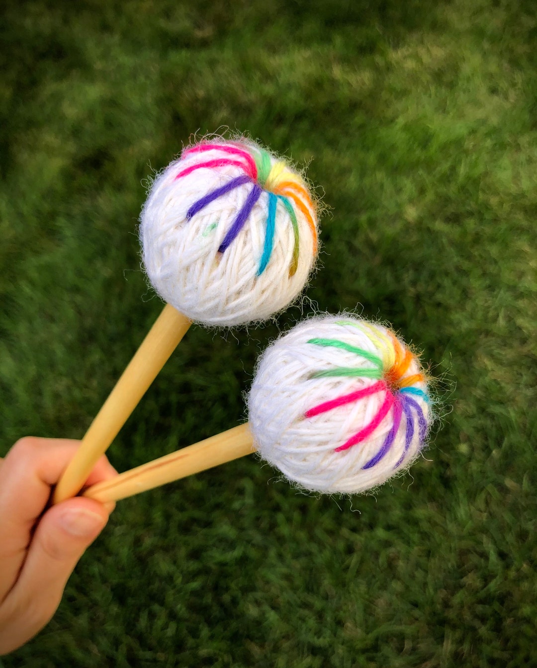 Tongue Drum Mallets | Tank Drum Mallets | Premium Series | White With ...