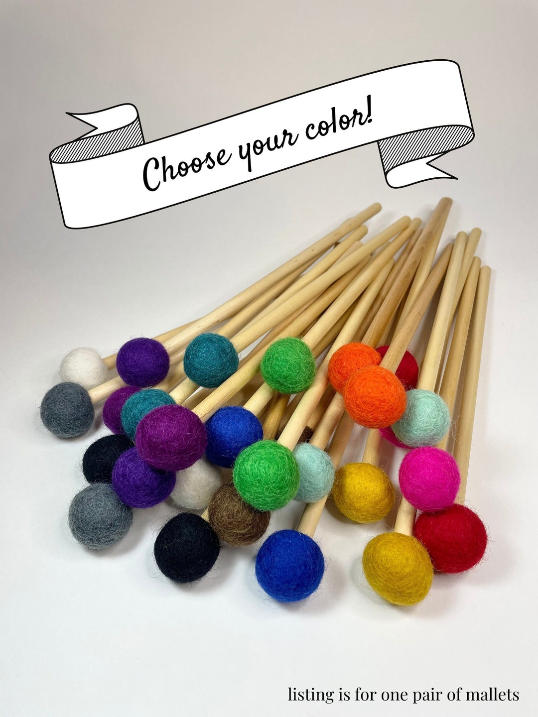 Soft Tongue Drum Mallets Felted Wool Tank Drum Sticks pick - Etsy