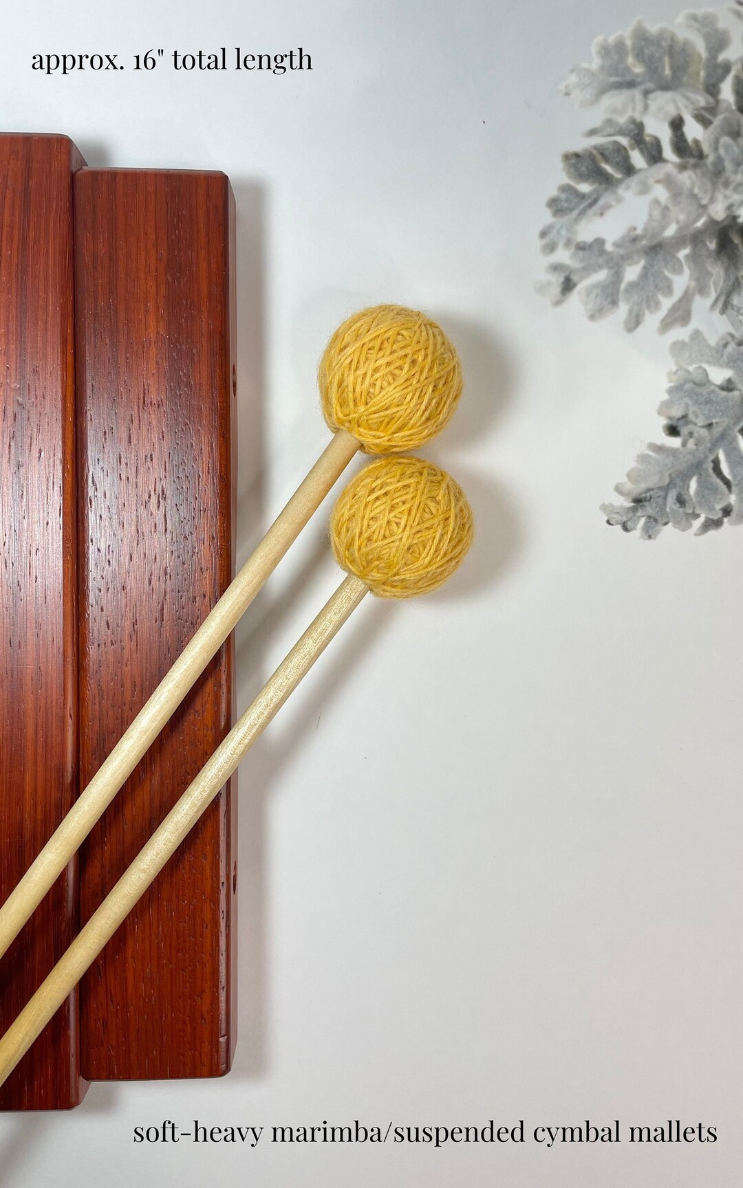 Marimba Mallets | Soft-heavy | Yellow 