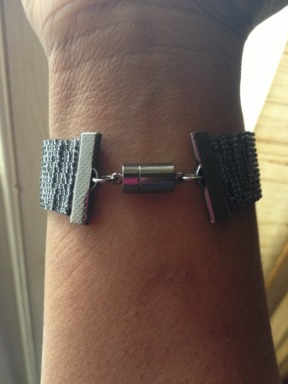 Transparent Black Bead Loom Bracelet - Etsy