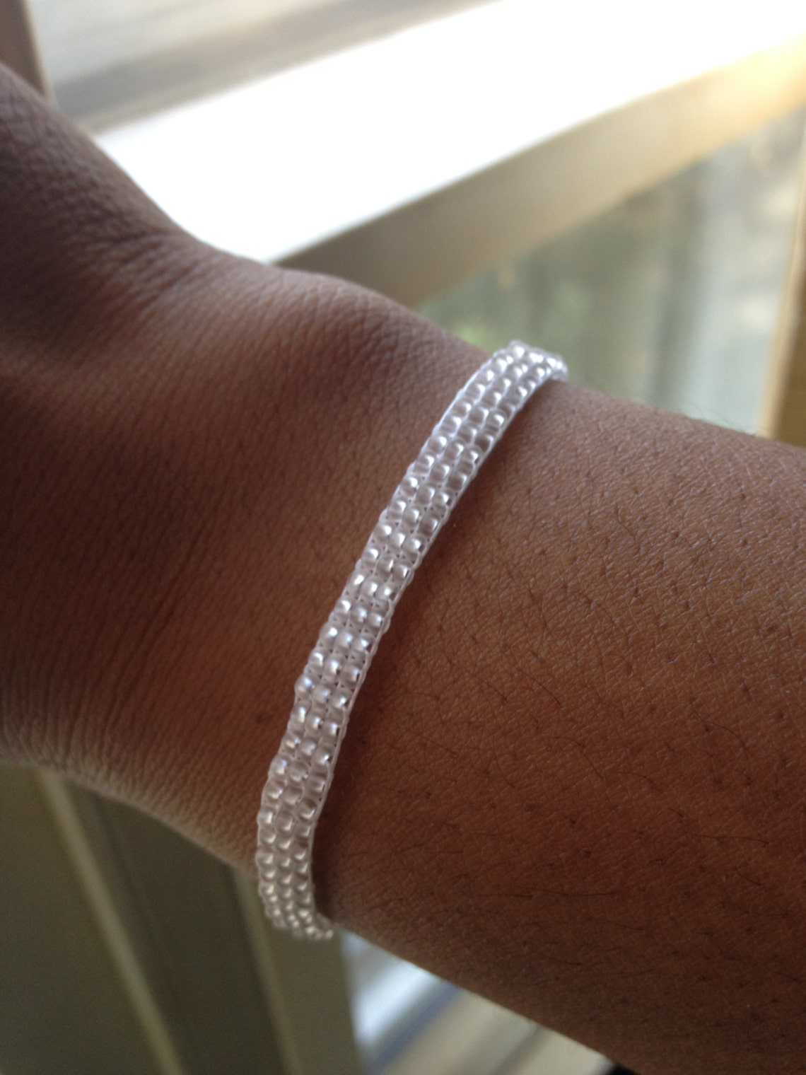 Matte Transparent Bead Loom Bracelet With Fairy Charm - Etsy