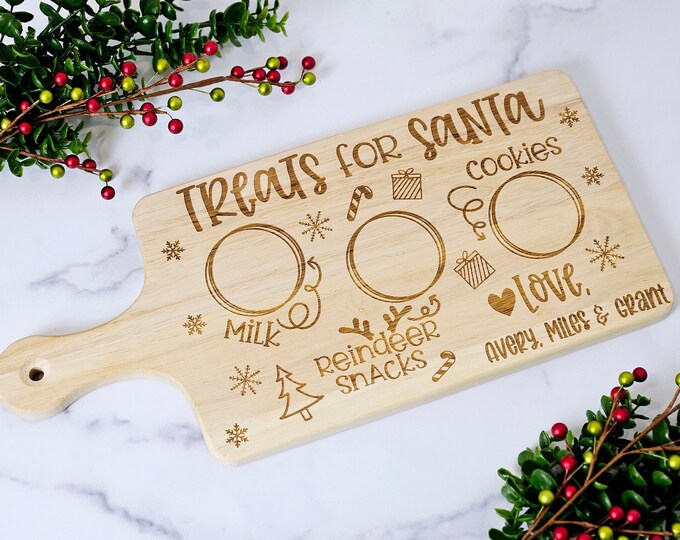 Personalized Engraved Treats for Santa Board - Etsy