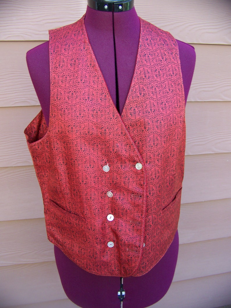 Western Double Breasted Revesable Gamblers Vest - Etsy